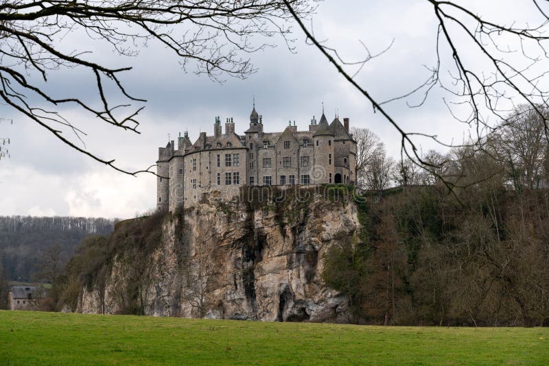 Walzin Castle in Dinant, Belgium on the Cloff with Greenery and Forests ...