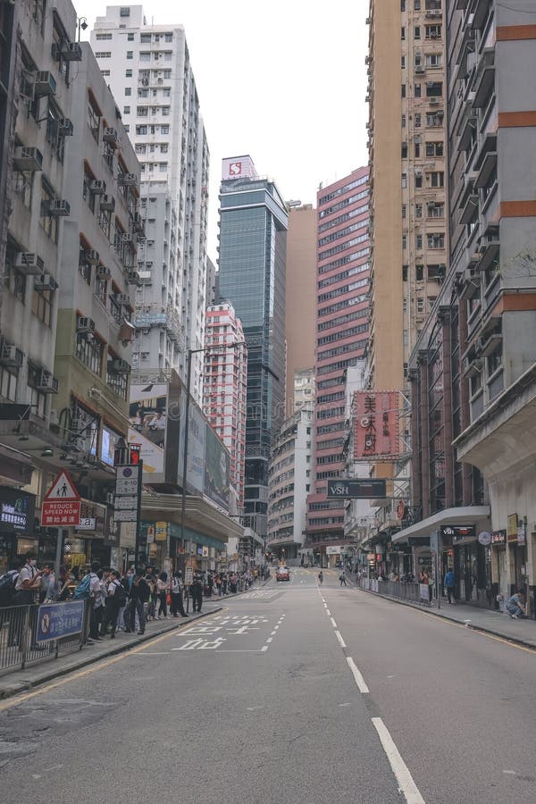 A Wan Chai District, Cityscape, Hong Kong April 26 2023 Editorial ...