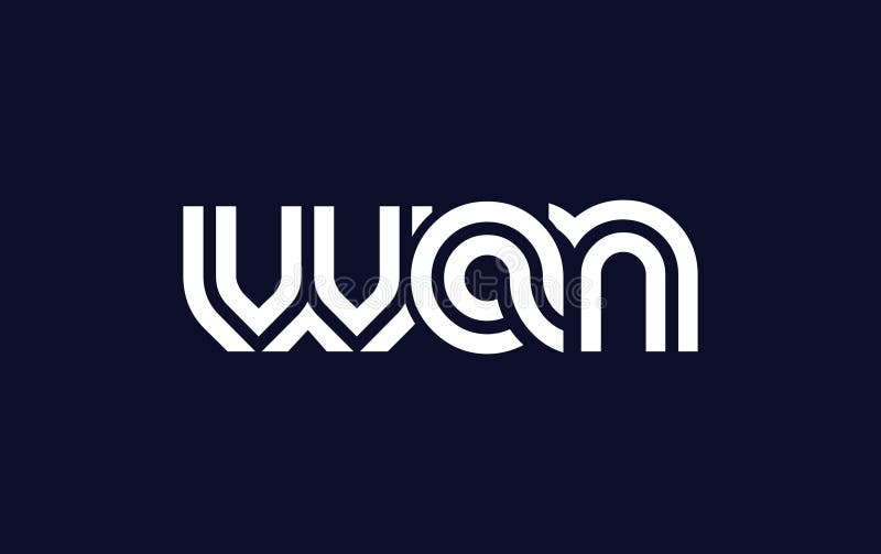 WAN Creative Unique Modern Letter Logo Design Stock Vector ...