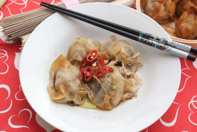 Wan Tan stock photo. Image of snack, pork, dumplings - 99064622