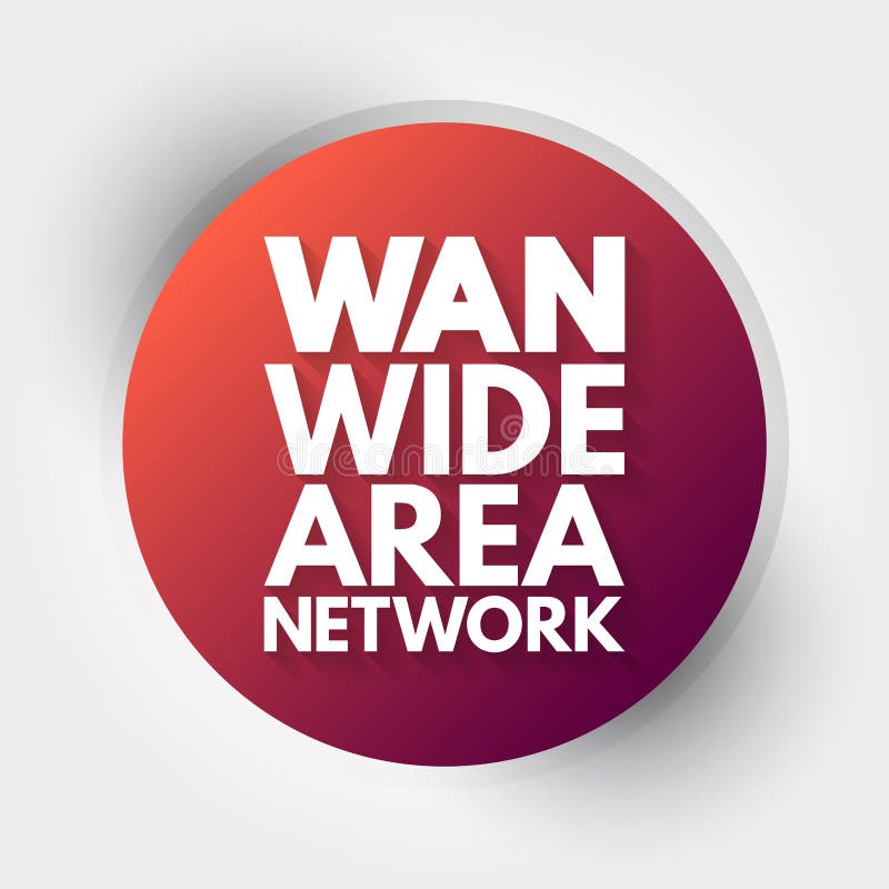 WAN - Wide Area Network Acronym, Technology Concept Background Stock ...
