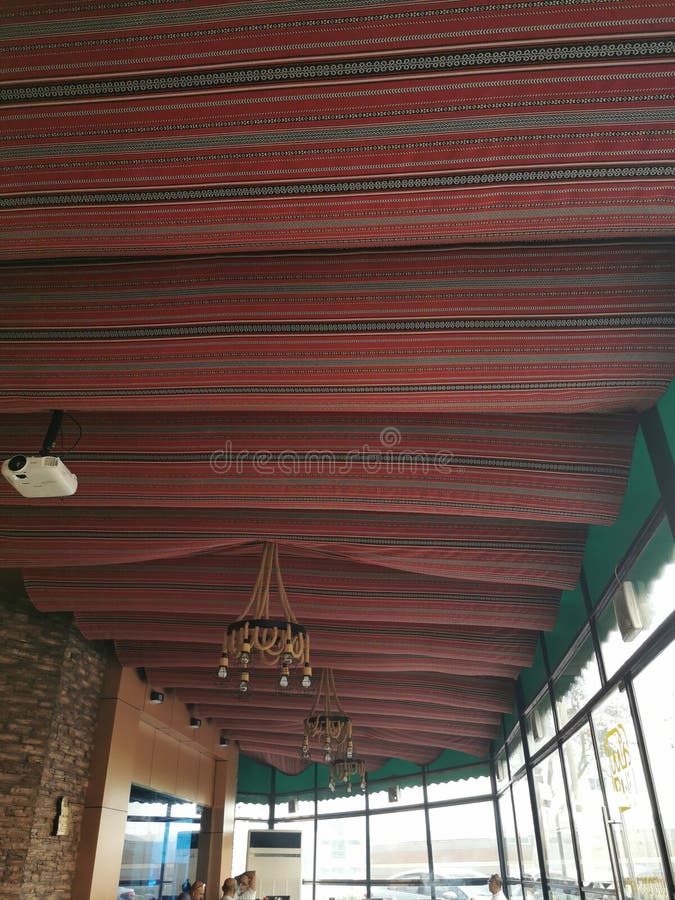 Wanasa Cafe Ceiling Design Bahrain Editorial Photography - Image of ...
