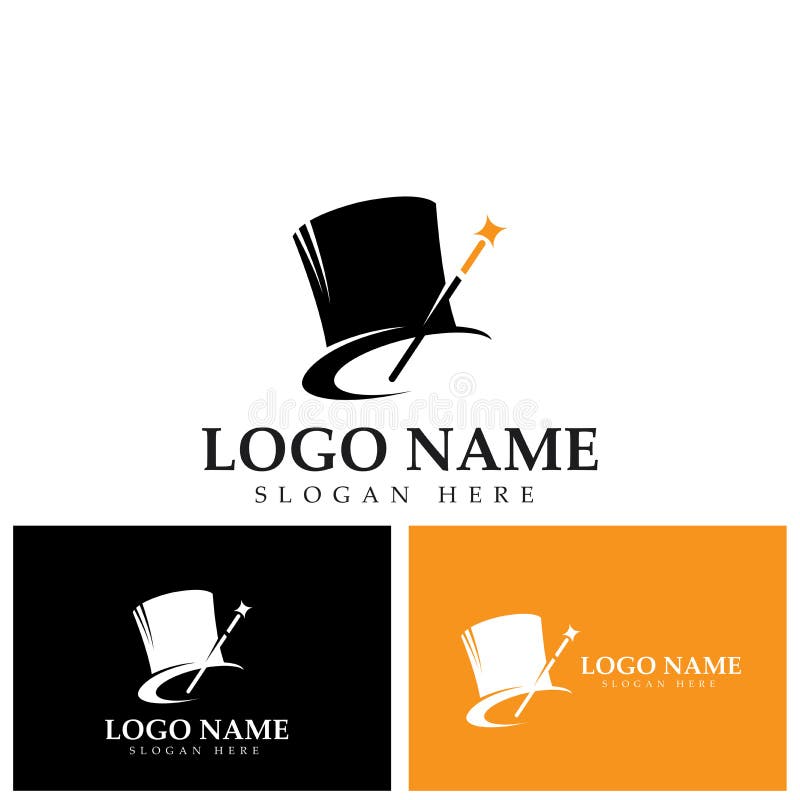 Wand Magic Hat Logo Template Vector Symbol Design. Stock Vector ...