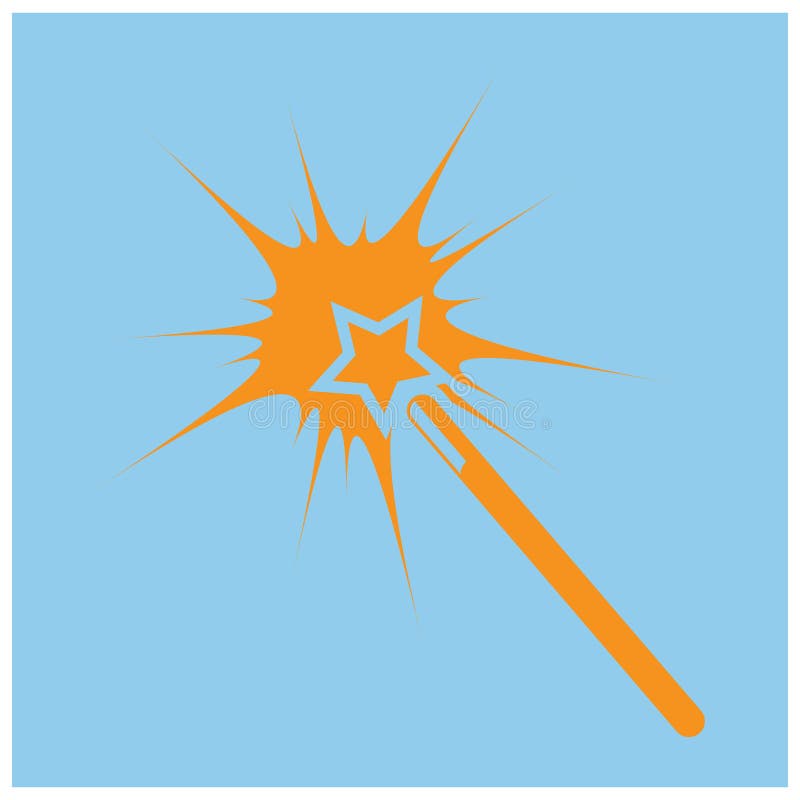 Wand Magic Stick Icon Vector Symbol Template Stock Vector ...