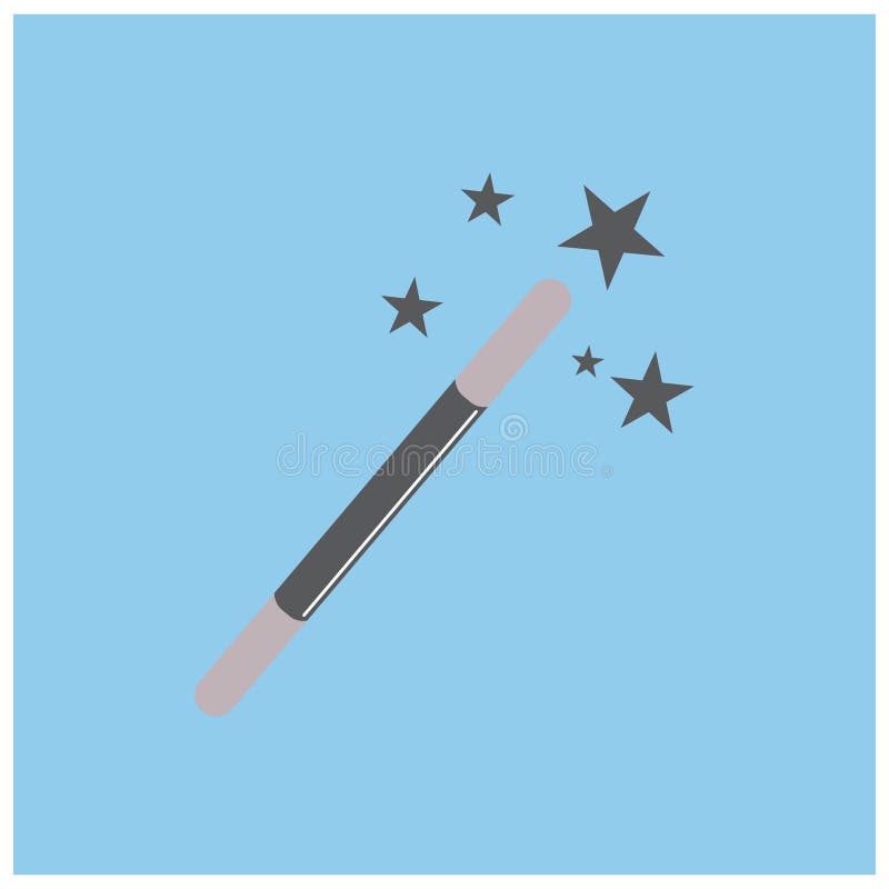 Wand Magic Stick Icon Vector Symbol Template Stock Vector ...