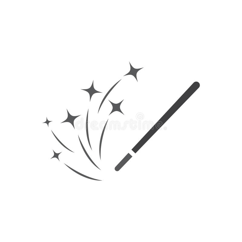 Wand Magic Stick Icon Vector Template Symbol Stock Vector ...