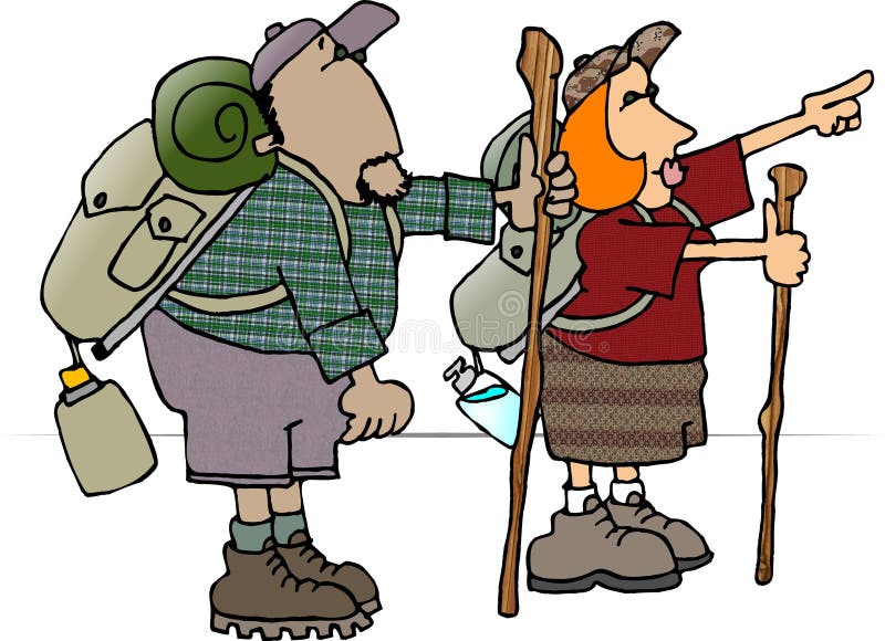 Wanderer stock abbildung. Illustration von männer, punkt - 29946