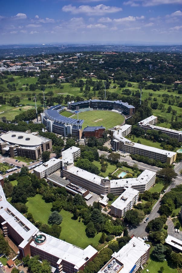 Wanderers Cricket Stadium - Aerial View Stock Image - Image of sports ...