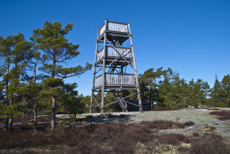 Wandering in the Rock Path. Viewing Tower Stock Photo - Image of nature ...