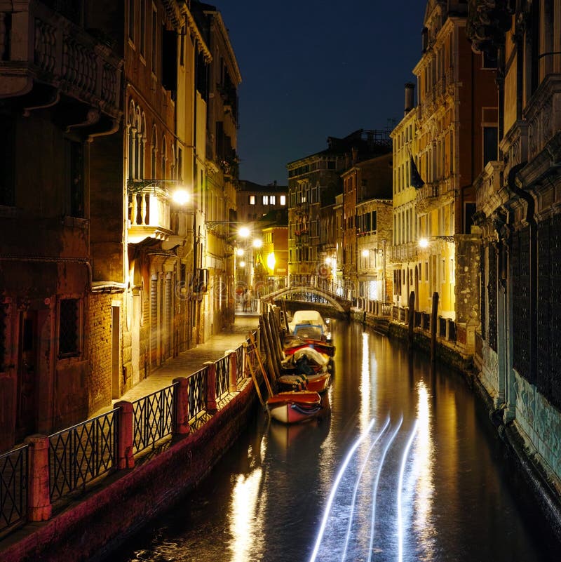 Wandering in Venice at Night Stock Photo - Image of wandring, night ...