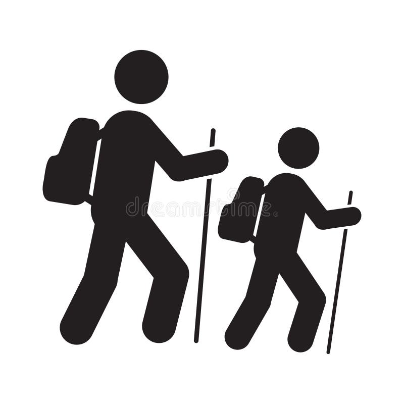 Wandern Der Ikonenillustration Vektor Abbildung - Illustration von ...
