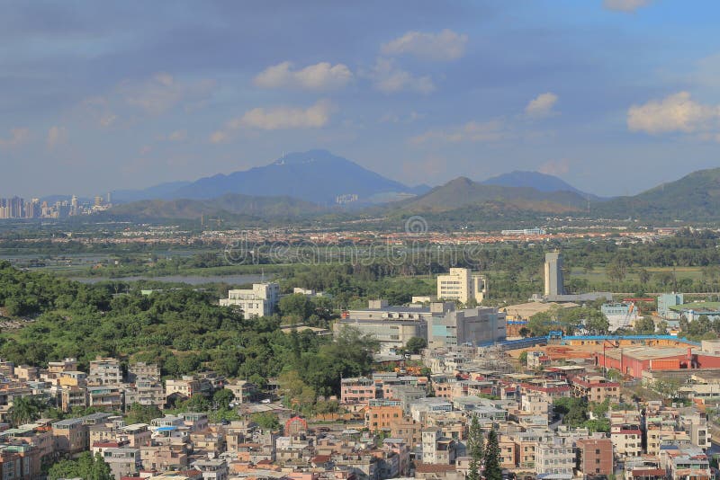 Wang Chau View of Yuen Long District in HK Stock Image - Image of wang ...