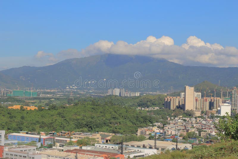 Wang Chau View of Yuen Long District in HK Stock Photo - Image of ...