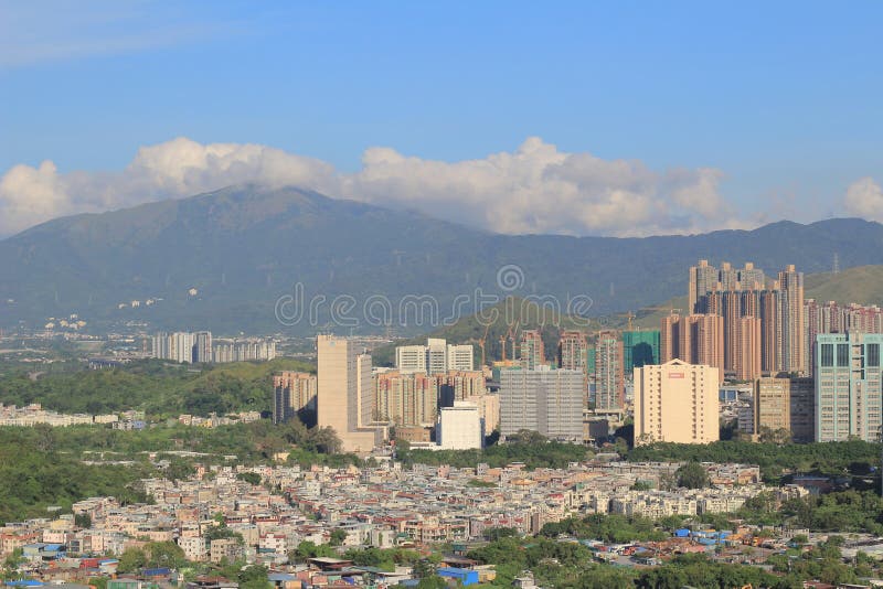 Wang Chau View of Yuen Long District in HK Editorial Photography ...