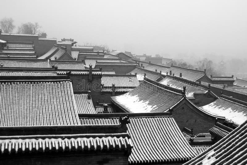 Wang Jia Da Yuan Covered by Snow Stock Image - Image of winter, ancient ...