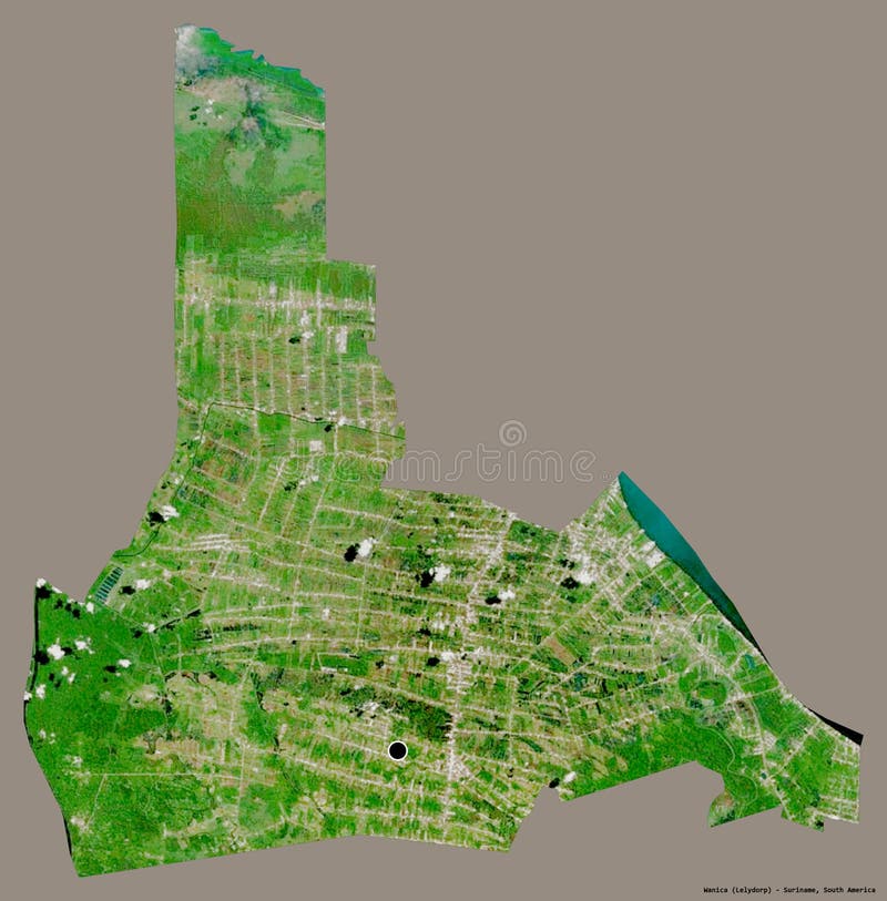Wanica, District of Suriname,. Previews. Satellite Stock Illustration ...