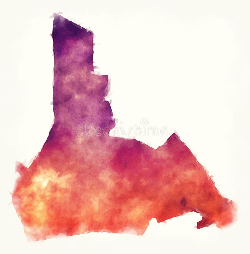 Wanica District Watercolor Map of Suriname Stock Illustration ...