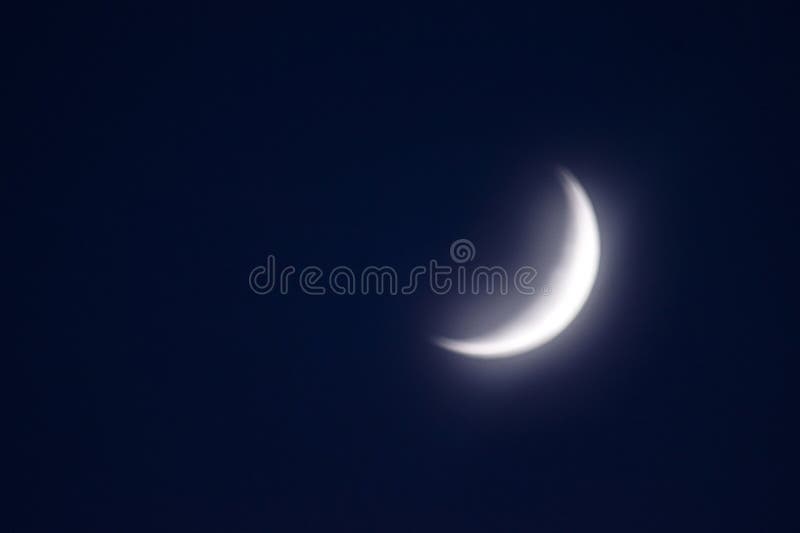 The Waning Moon in the Night Sky Stock Image - Image of space, whalf ...