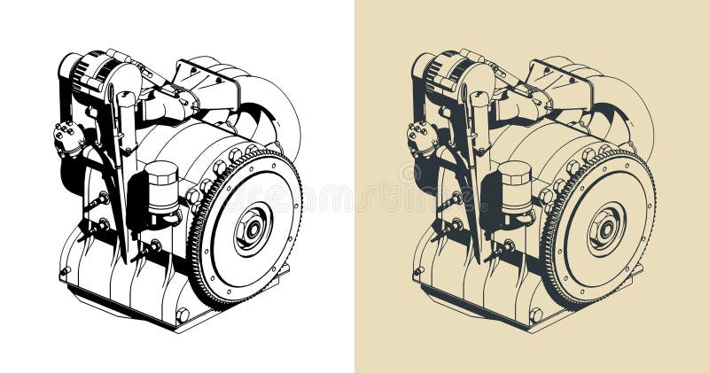 Wankel Rotary Engine Illustrations Stock Vector - Illustration of ...