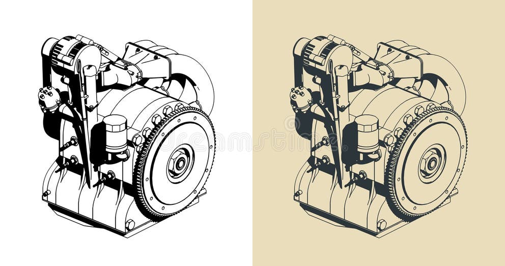 Wankel Rotary Engine Illustrations Stock Vector - Illustration of ...