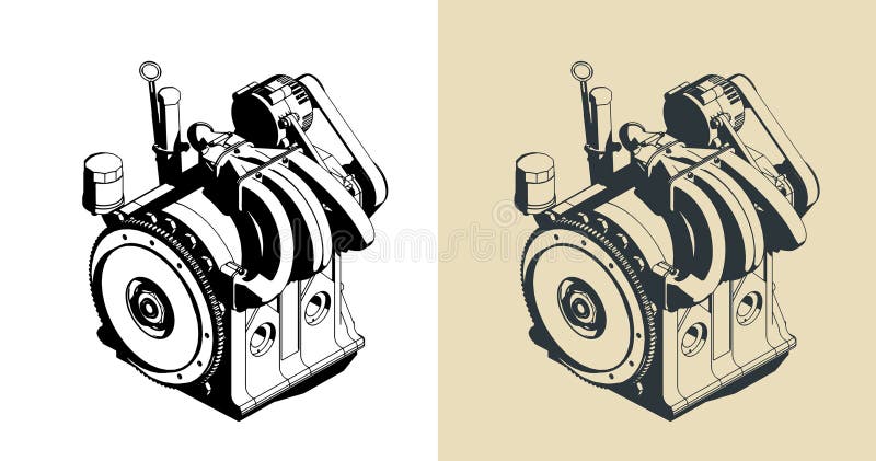 Wankel rotary engine stock vector. Illustration of transportation ...