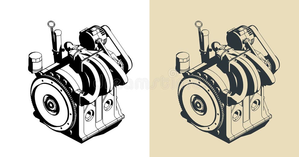 Wankel rotary engine stock vector. Illustration of transportation ...