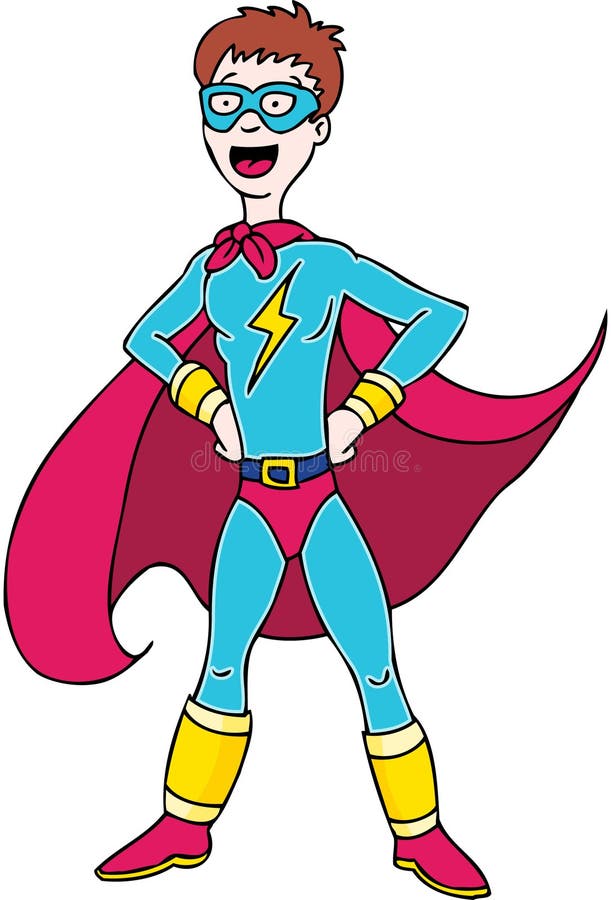 Wannabe Superhero stock vector. Illustration of stop, character - 9569335