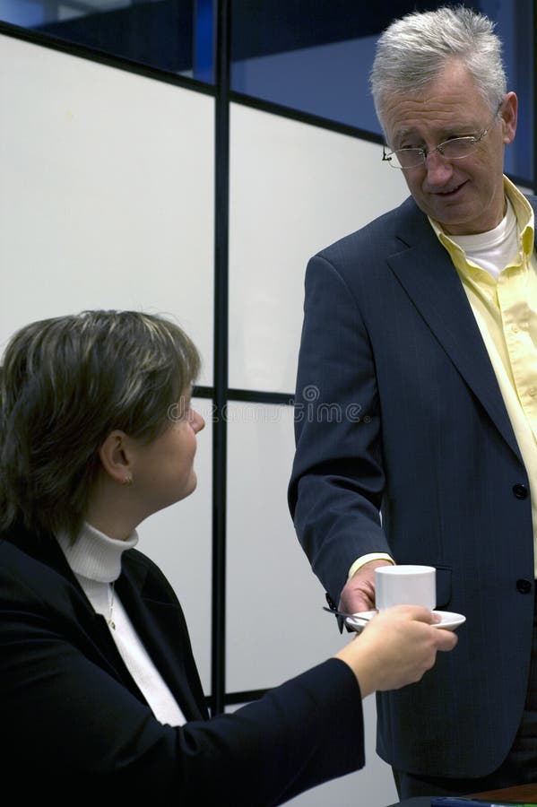 Want a cup of coffee? stock photo. Image of thriving, office - 1685310