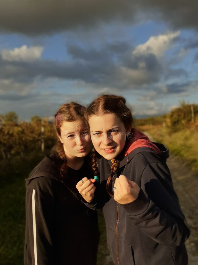 Want to fight stock photo. Image of outdoor, funny, relaxed - 202944778