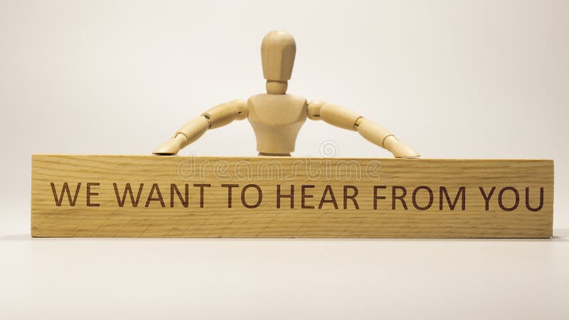 We Want To Hear from You Text on Wooden Surface. Wooden Concept Stock ... We Want To Hear from You Text on Wooden Surface. Wooden Concept Stock ...