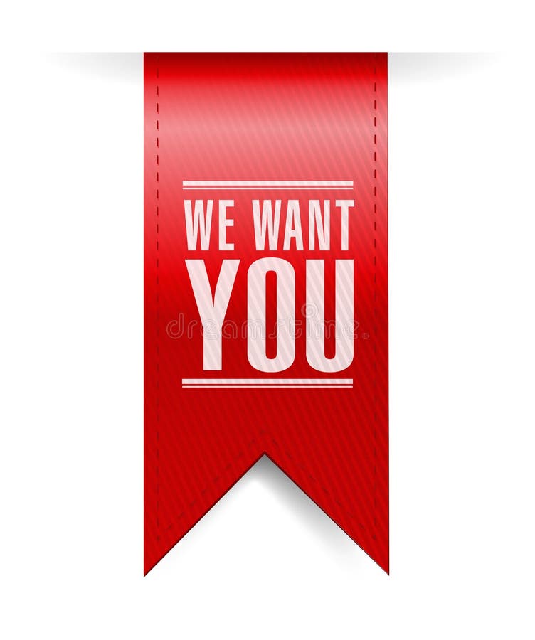 Banner with we Want You. Business Concept. Vector Stock Illustration ...