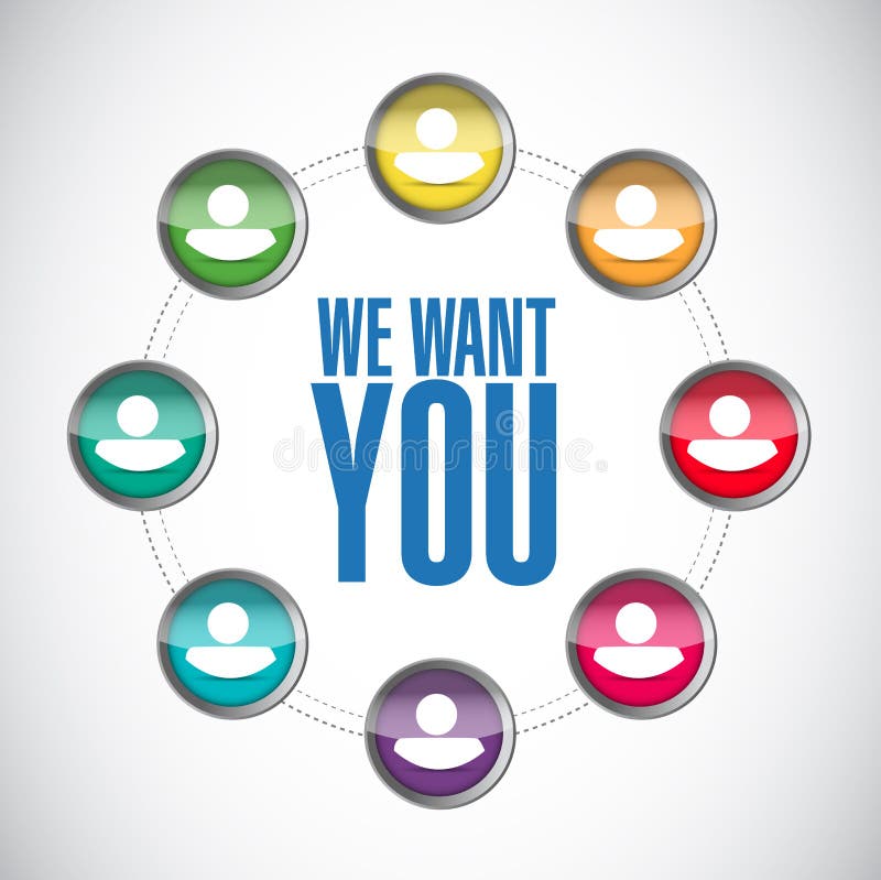 We Want You People Illustration Design Stock Illustration ...