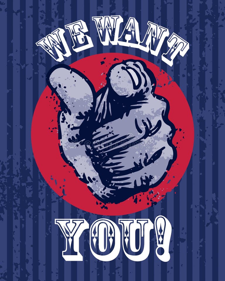 Want You Pointing Finger Stock Illustrations – 581 Want You Pointing ...