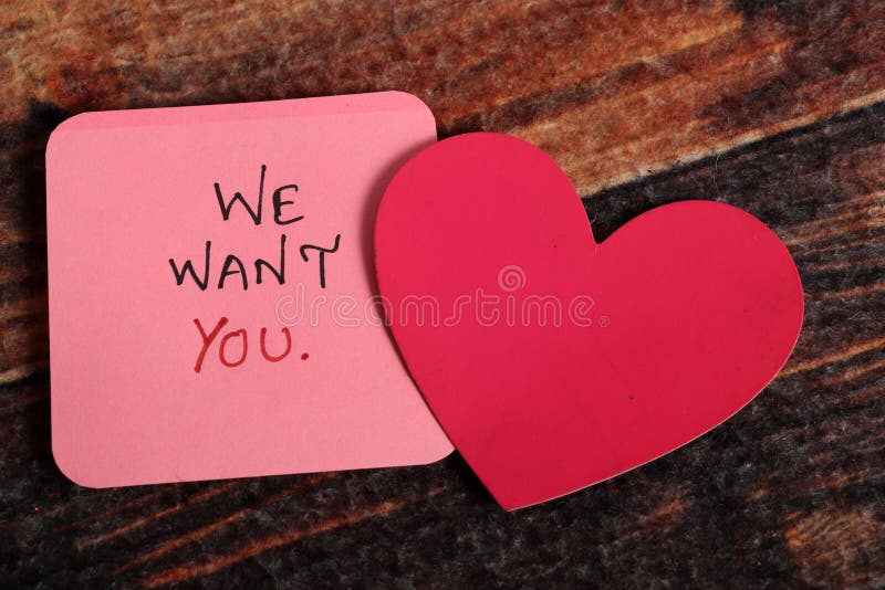 We want you stock illustration. Illustration of heart - 149951271