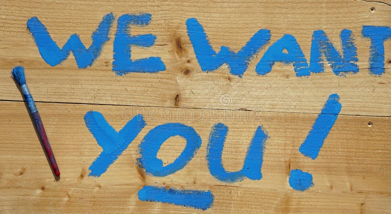 We want you written stock image. Image of search, headhunter - 151599659