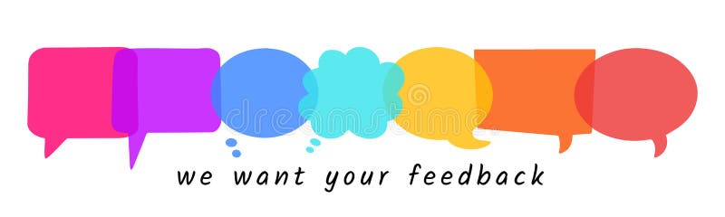 Feedback Colorful Elements Banner Stock Illustration - Illustration of ...
