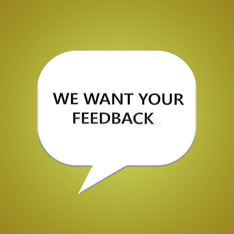 We Want Your Feedback Concept Stock Illustration - Illustration of info ...