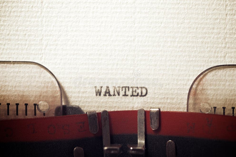 Wanted concept view stock photo. Image of typing, design - 219085604