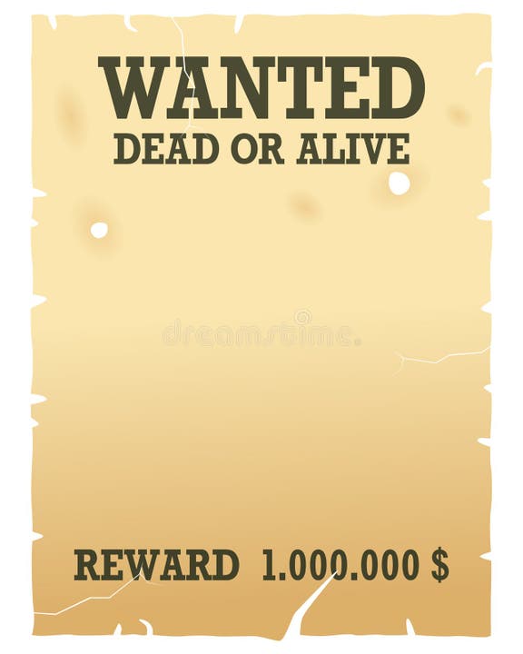 Empty Wanted Poster Stock Illustrations – 505 Empty Wanted Poster Stock ...