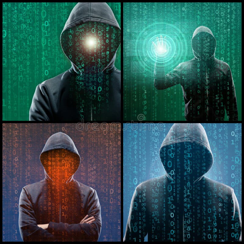 Wanted Hacker Is Coding Virus Ransomware Using Abstract Binary Code Concept Of Cyberattack