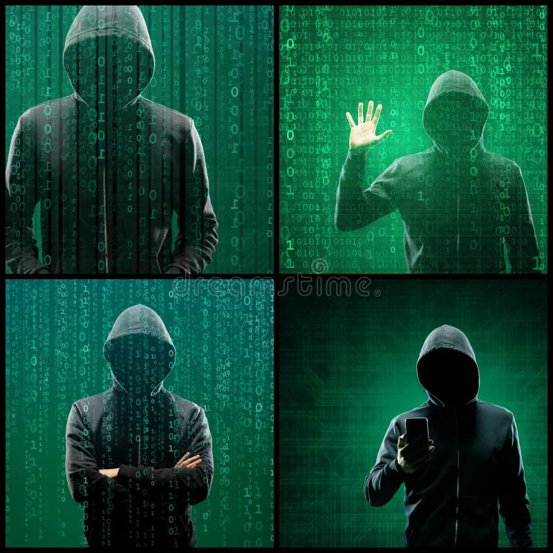 Wanted Hacker Is Coding Virus Ransomware Using Abstract Binary Code Concept Of Cyberattack