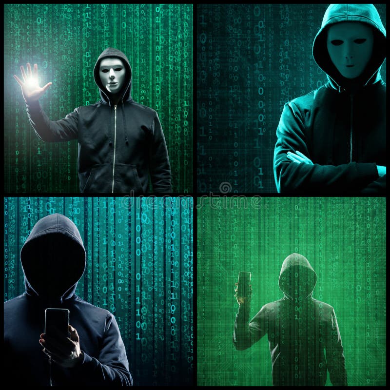 Wanted Hacker Is Coding Virus Ransomware Using Abstract Binary Code Concept Of Cyberattack