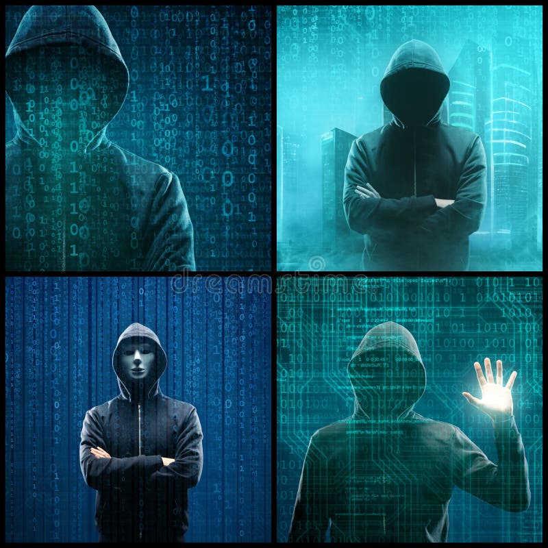 Wanted Hacker Is Coding Virus Ransomware Using Abstract Binary Code Concept Of Cyberattack