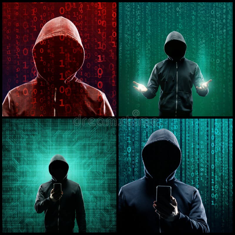 Wanted Hacker Is Coding Virus Ransomware Using Abstract Binary Code Concept Of Cyberattack