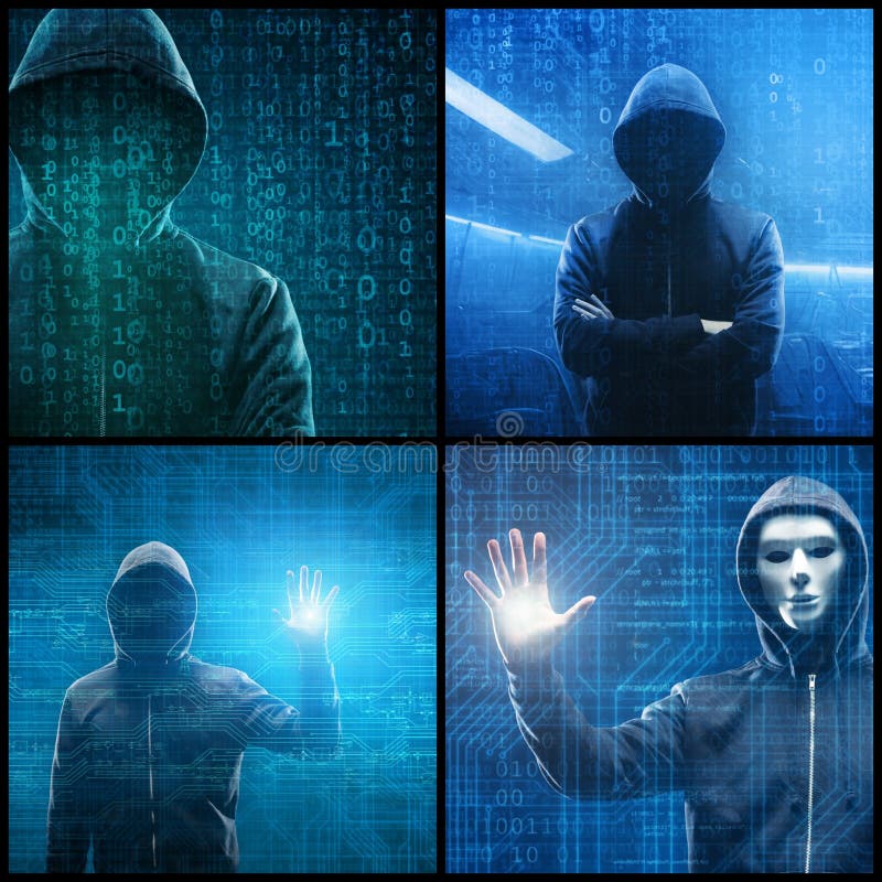 Wanted Hacker Is Coding Virus Ransomware Using Abstract Binary Code Concept Of Cyberattack