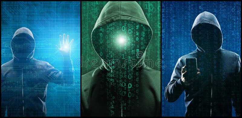 Wanted Hacker Is Coding Virus Ransomware Using Abstract Binary Code Concept Of Cyberattack