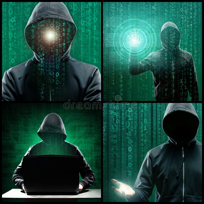 Wanted Hacker Is Coding Virus Ransomware Using Abstract Binary Code Concept Of Cyberattack