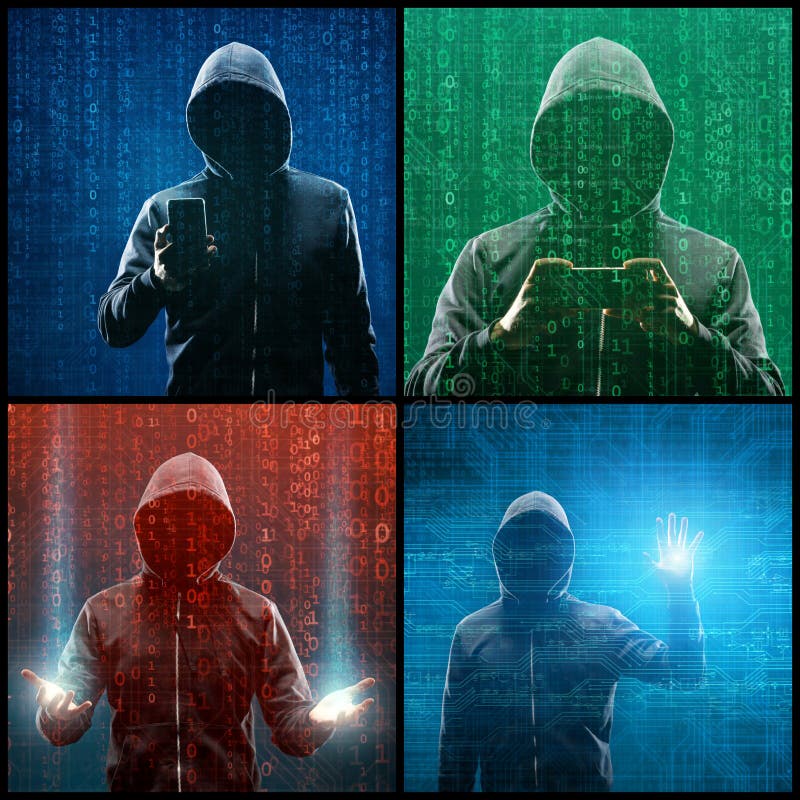 Wanted Hacker Is Coding Virus Ransomware Using Abstract Binary Code Concept Of Cyberattack