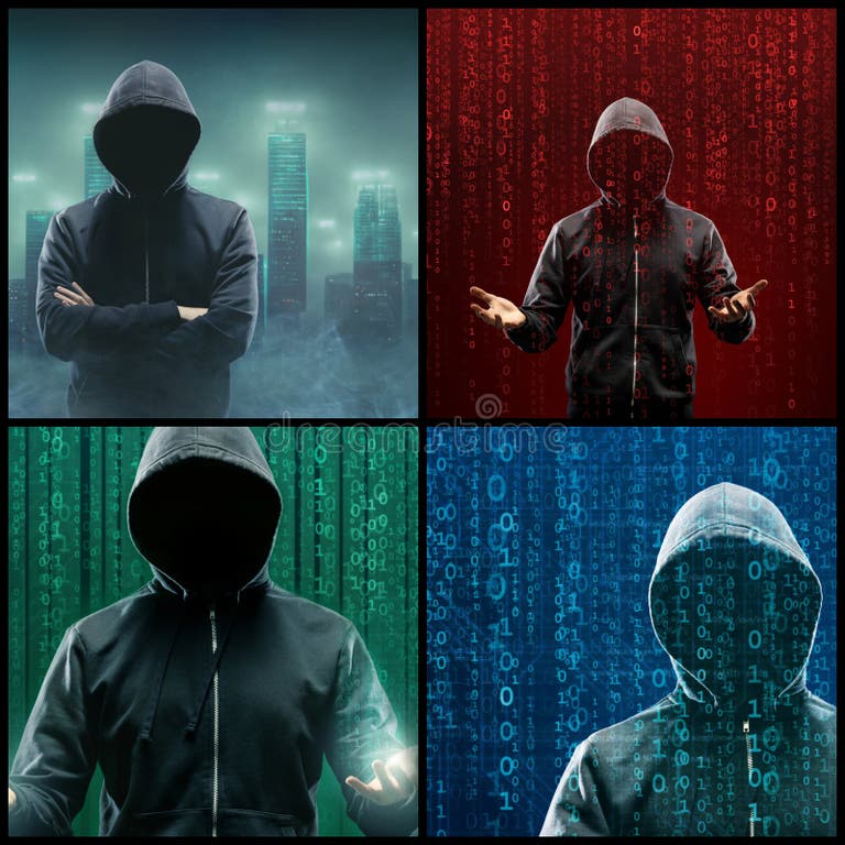 Wanted Hacker is Coding Virus Ransomware Using Abstract Binary Code. Concept of Cyberattack ...