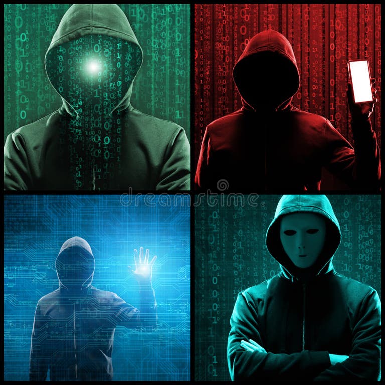 Wanted Hacker is Coding Virus Ransomware Using Abstract Binary Code. Concept of Cyberattack ...